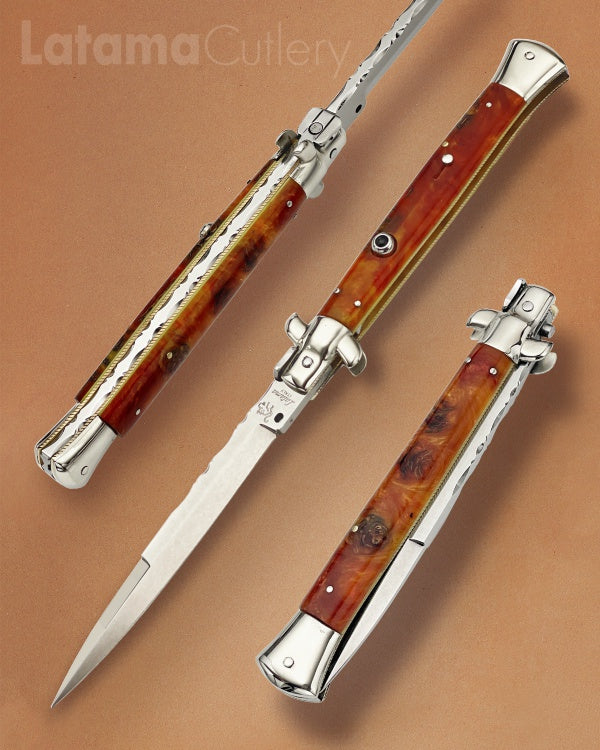 Walt's 28cm Full Custom CLASSIC “Orange/Gold Pinecone” Black Onyx Inse ...