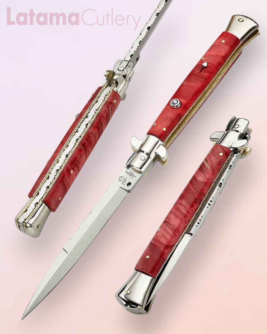 Walt's 28cm Full Custom PICKLOCK “Stabilized Burl” Pearl Insert Releas ...